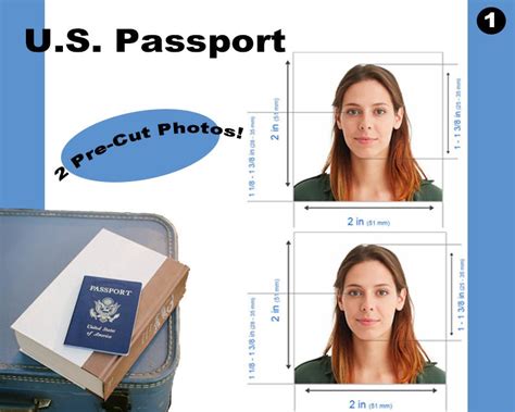 Us Passport 2x2 2 Pre Cut Photos Passport Photos Professional