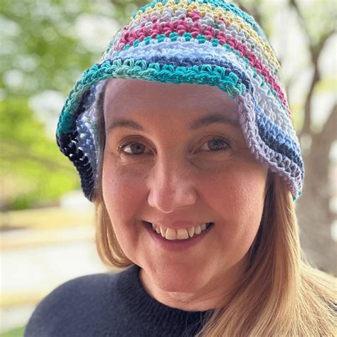 Scrap Yarn Bucket Hat Hook And Paper