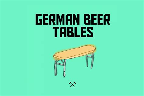 Rustic Hire German Beer Tables Eight Seater