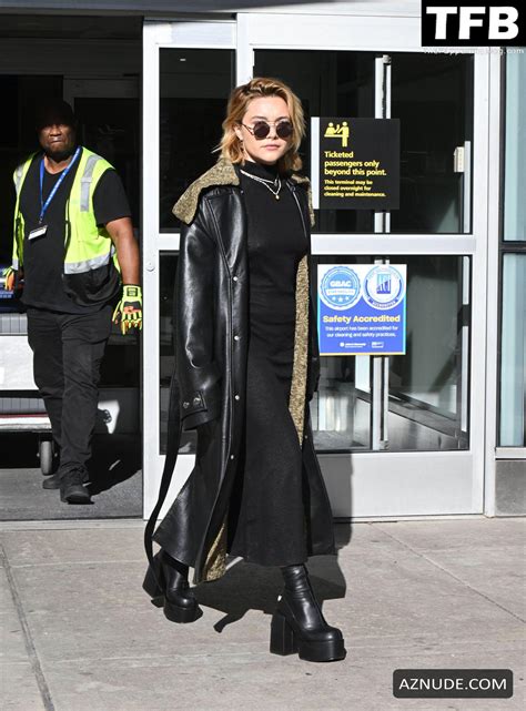 Florence Pugh Sexy Seen Showing Off Her Pokies At The Jfk Airport In