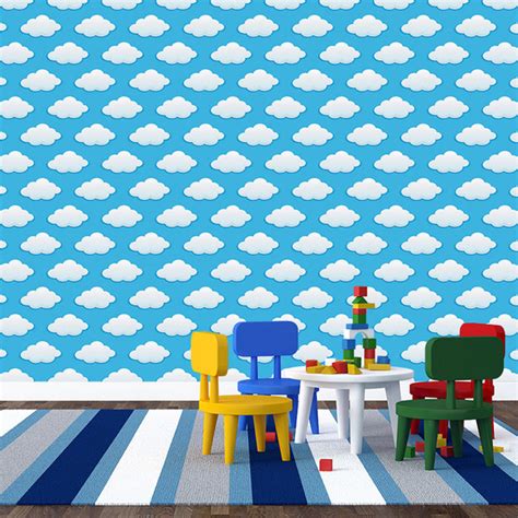 Papel De Parede Adesivo Nuvens Ppb Leroy Merlin