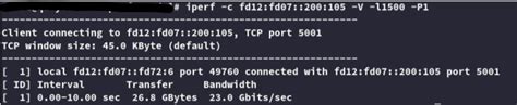 Iperf3 Single Stream Low Bandwidth With Small Message Sizes 1kb 1500b