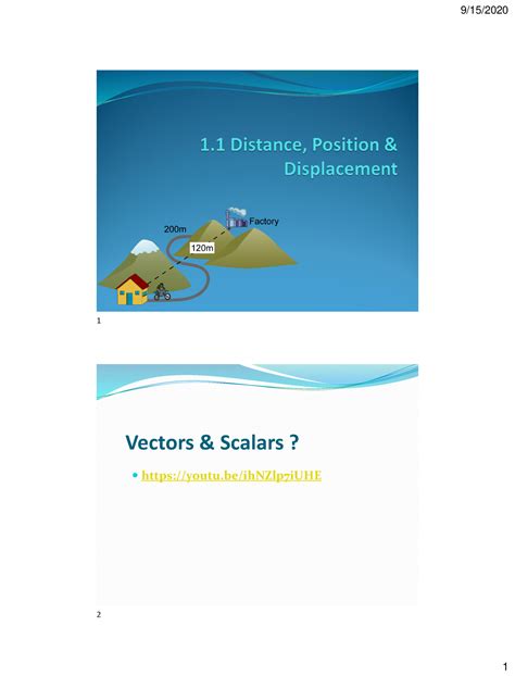 11 Chapter One Notes Vectors And Scalars Youtuihnzlp7iuhe 1 2