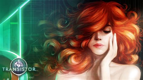 Red Transistor Redhead Women Face Long Hair Video Game Girls