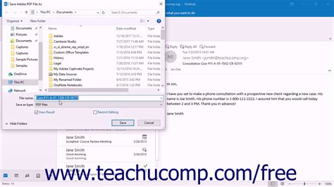 Acrobat Pro Dc Converting Folders To Pdf In Outlook Adobe Acrobat Pro Dc Training Tutorial