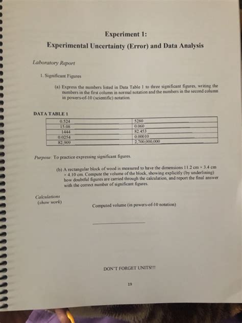Experiment Experimental Uncertainty Error And Chegg