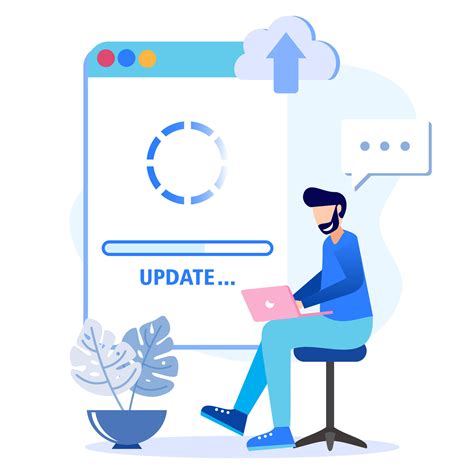Illustration Vector Graphic Cartoon Character Of System Update 35646558
