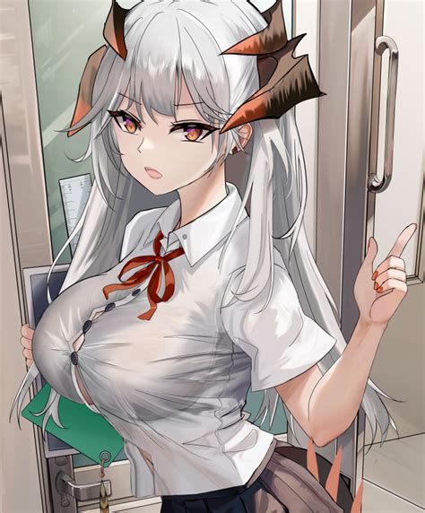 Saria Arknights Drawn By Mikuning Danbooru