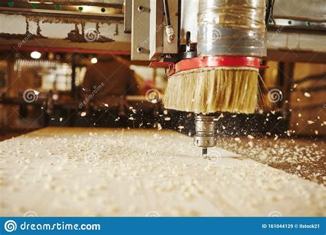 Cnc Milling Machine Machine Tool In Wood Factory With Drilling