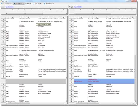 comparing a project item s revisions with diff tool
