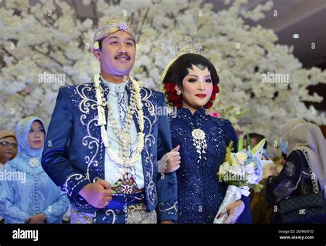 A Wedding Procession With Javanese Tradition The Bride Wears
