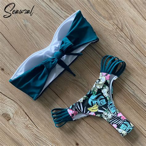 MAILLOT DE BAIN SEXY Maillot de bain deux pièces pour femmes couleur solide soutien gorge