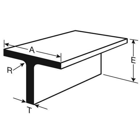 Aluminum Extrusions Rounded Inside T Bar Structural