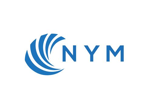 Nym Letra Logo Diseño En Blanco Antecedentes Nym Creativo Circulo