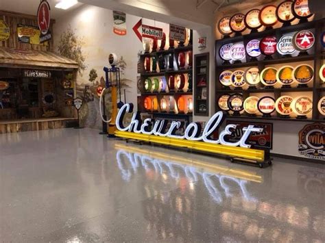 Rare Original Chevrolet Neon Sign Retro Signage Garage Design Porcelain Signs