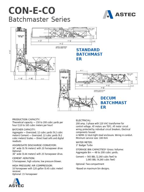 Astec Con E Co Batchmaster Series Specsheet Pdf