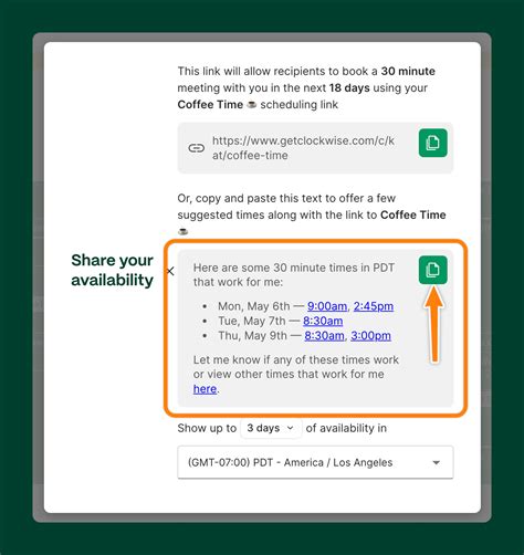group scheduling links clockwise knowledge base