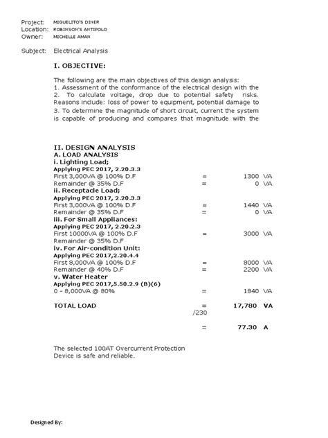 Electrical Analysis Pdf Transformer Electric Power