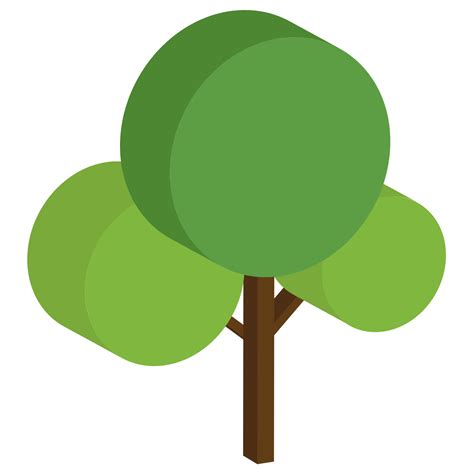 árbol o planta planta isométrica y árboles PNG