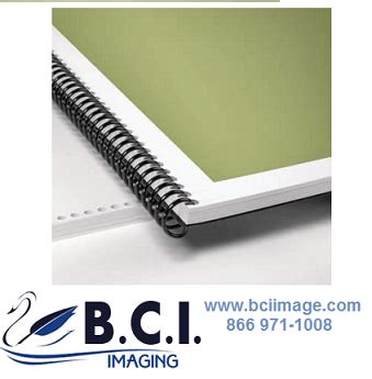 GBC Color Coil Binding Spine Black BCI Imaging Supplies