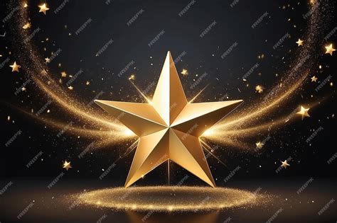 Premium Ai Image Award Ceremony Background With 3d Gold Star Element