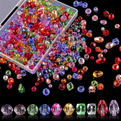 Perlen Zum Auffädeln 600 Stück Facettierte Glasperlen Glitzerperlen