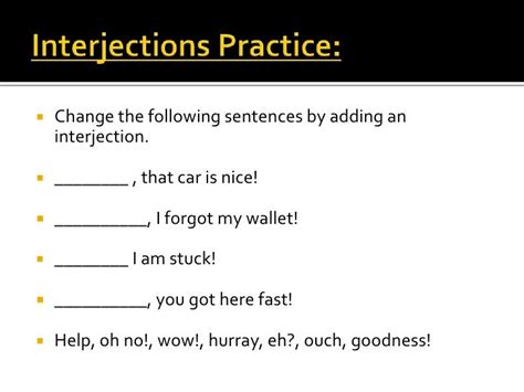 Conjunctions And Interjections Lesson
