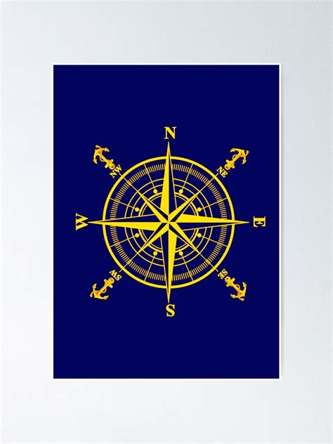 Compass Poster For Sale By Hichois Redbubble