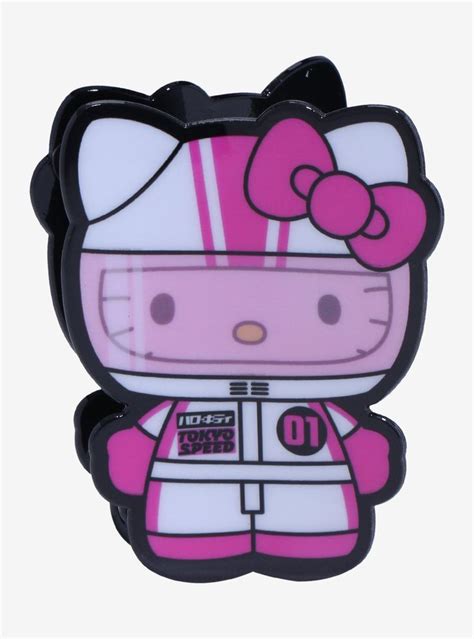 Hello Kitty Racing Outfit Claw Hair Clip Hot Topic Hello Kitty Hello Kitty Backgrounds Kitty