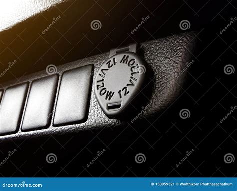 12 Volt Power Outlet Socket Stock Image Image Of Luxury Interior