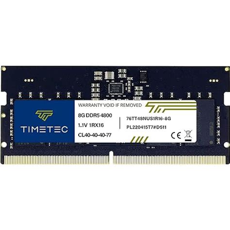 Timetec 8gb Ddr5 4800mhz Pc5 38400 Unbuffered Non Ecc