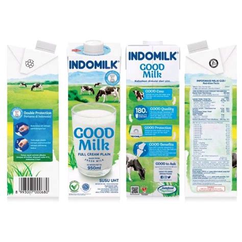 Jual Susu Cair UHT Indomilk Dibuat Dari Indomilk Full Cream Plain Susu