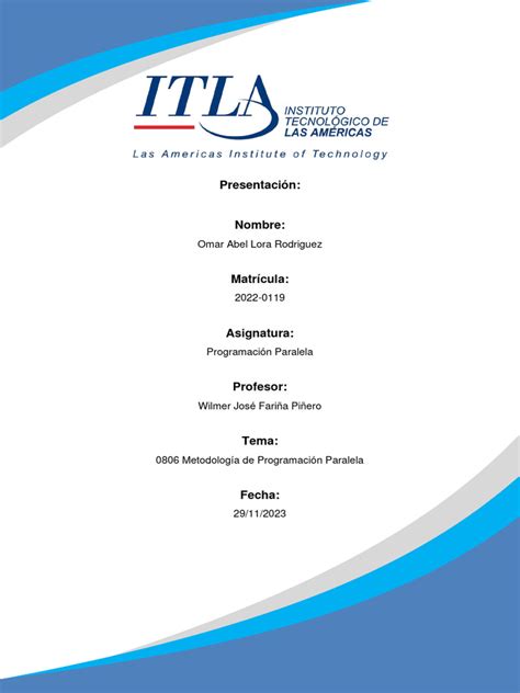 metodología de programación paralela omar lora pdf computación