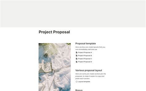 Notion Project Proposal Template By Matt Bio Notion Marketplace