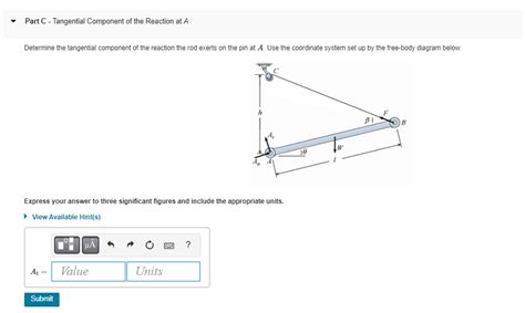Solved Part A Angular Acceleration Of The Rod Determine Chegg