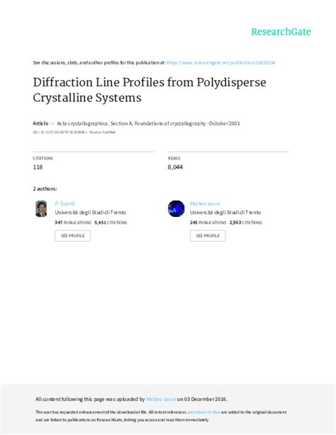 pdf diffraction line profiles from polydisperse crystalline systems