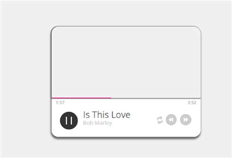 CSS Music Players Free HTML Designs