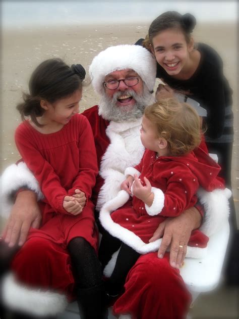 Dressed Grandpa Up As Santa And Took Pictures On The Beach Coastal