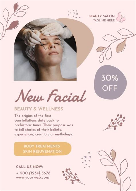 Customize This Aesthetic Pastel Beauty Salon New Treatments Discount