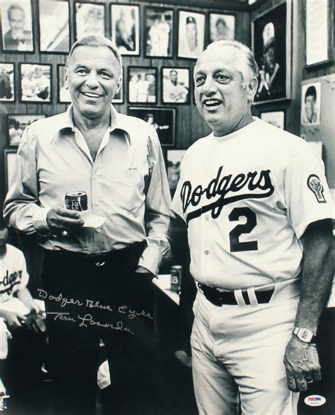 Tommy Lasorda Signed Dodgers 16x20 Photo Inscribed Dodger Blue Eyes