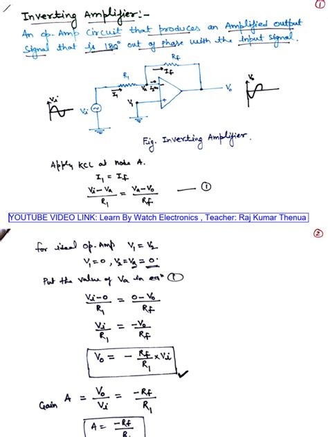Inverting And Non Inverting Amplifier Pdf