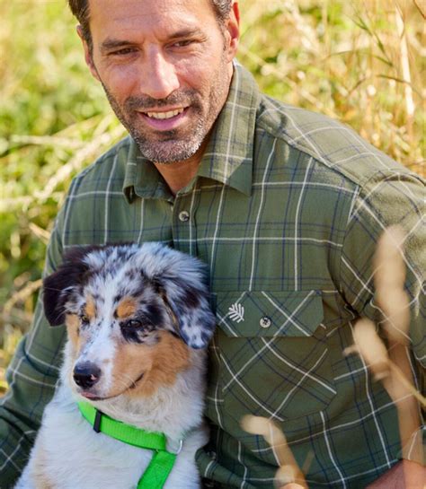 Mens Khaki Checked Flannel Shirt Atlas For Men