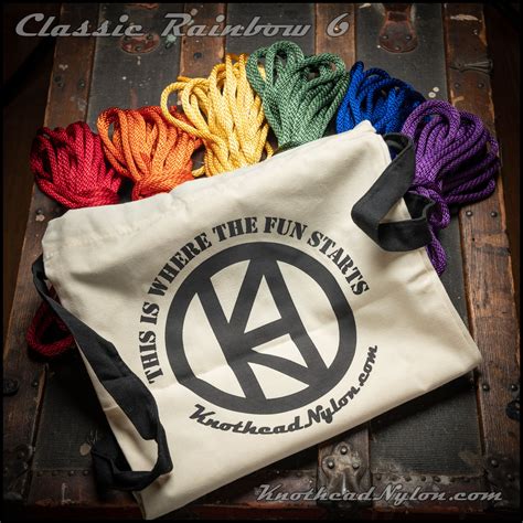 Jewel Tone Rainbow Rope Kit Knot Head Nylon Bondage Rope Rope