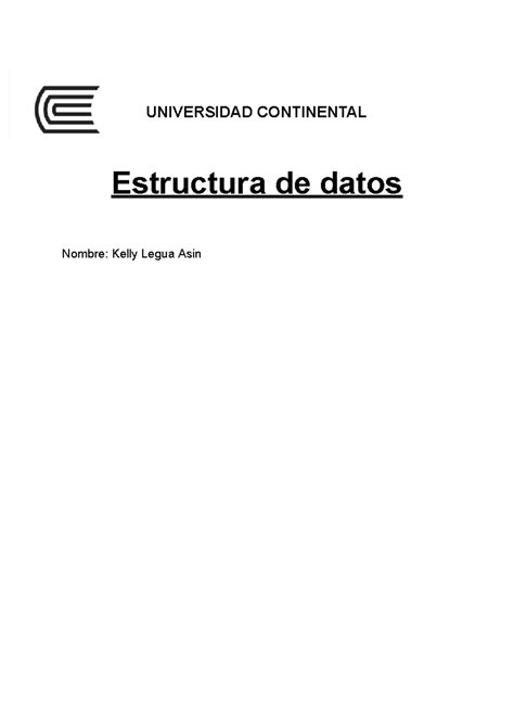 Producto Academico Estructura De Datos Universidad Continental