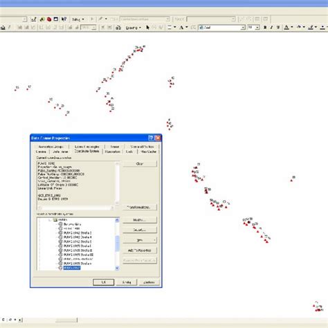 The Points Layer 1992 System Created In ArcMap Software According To