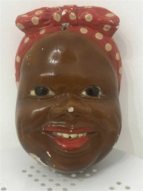 Best Vintage Aunt Jemima Black Americana 1945 Mammy Chalk String Holder For Sale In Clarington