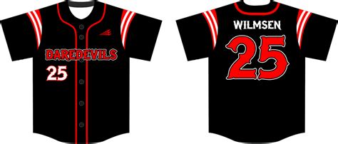 Daredevils Custom Traditional Baseball Jerseys Triton Mockup Portal