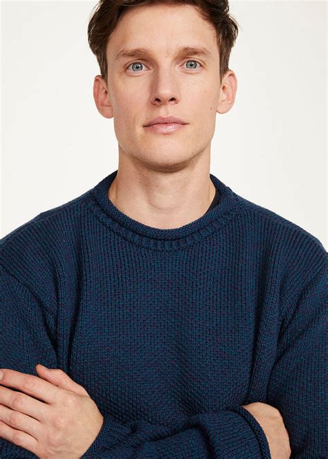 Aran Roll Neck Sweater Atlantic