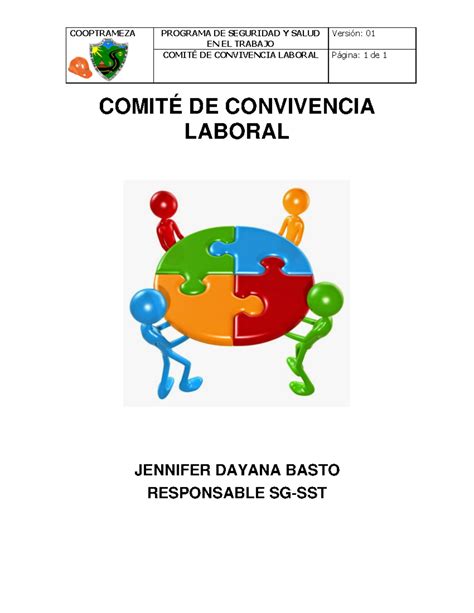411743301 Comite De Convivencia Laboral En El Trabajo ComitÉ De