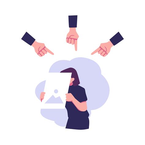 Fear Of Critisism Flat Style Illustration Vector Design 24082341 Vector